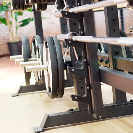 Olympic Plate Holder & Barbell Storage – Gym Rack